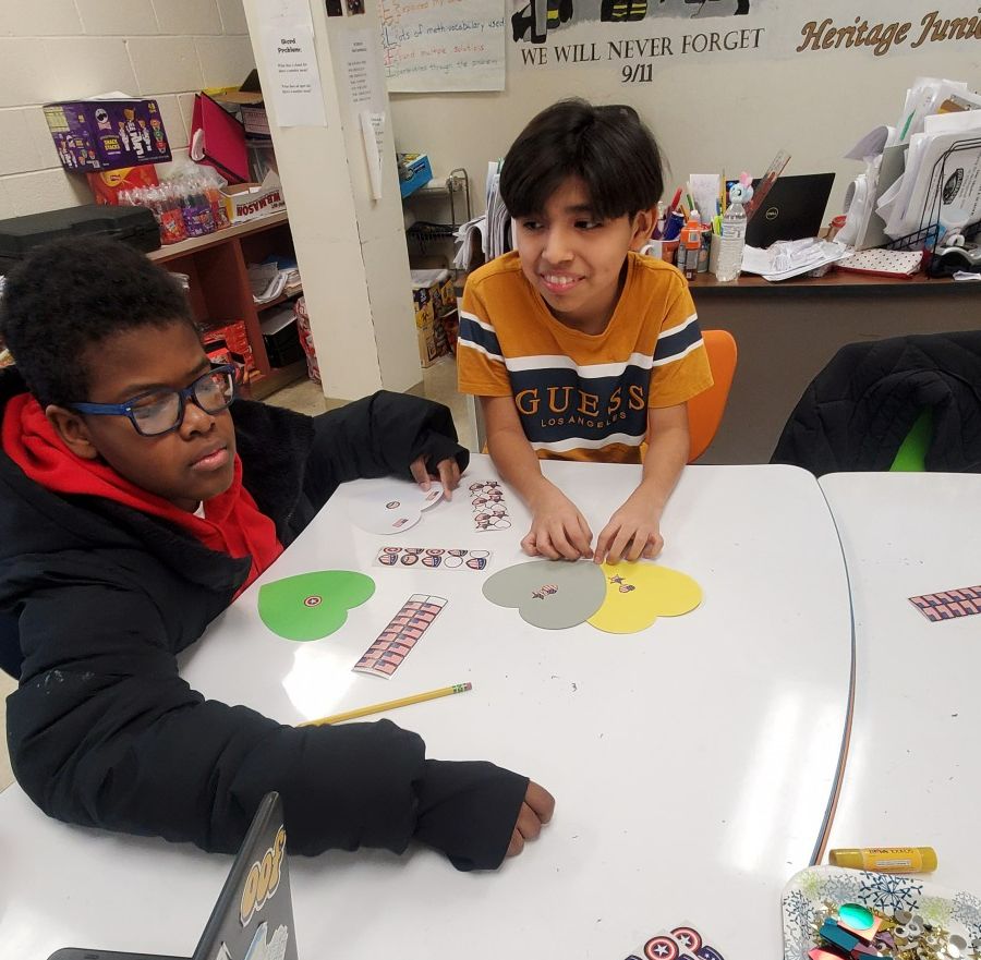 Heritage Middle School Students Create Valentine's for Veterans!- News - NECSD
